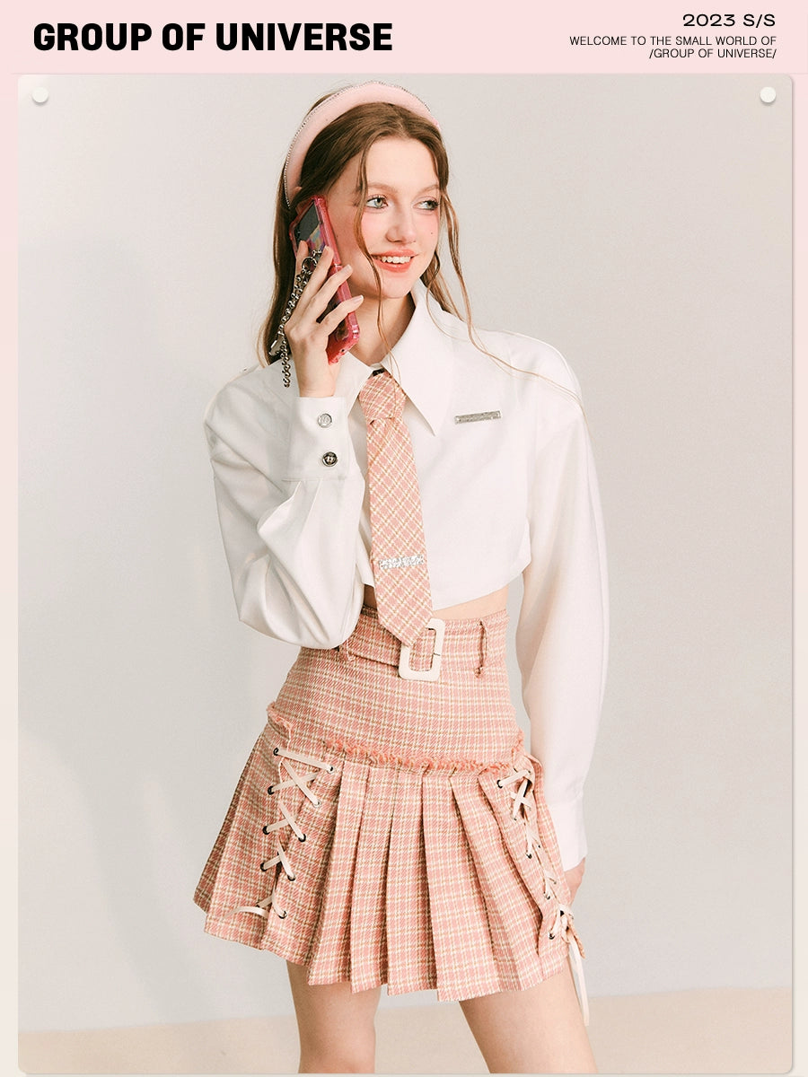 Ashlink Pink -Vine Pleated A -Line Skirt: Stylish and Elegant Women's ...