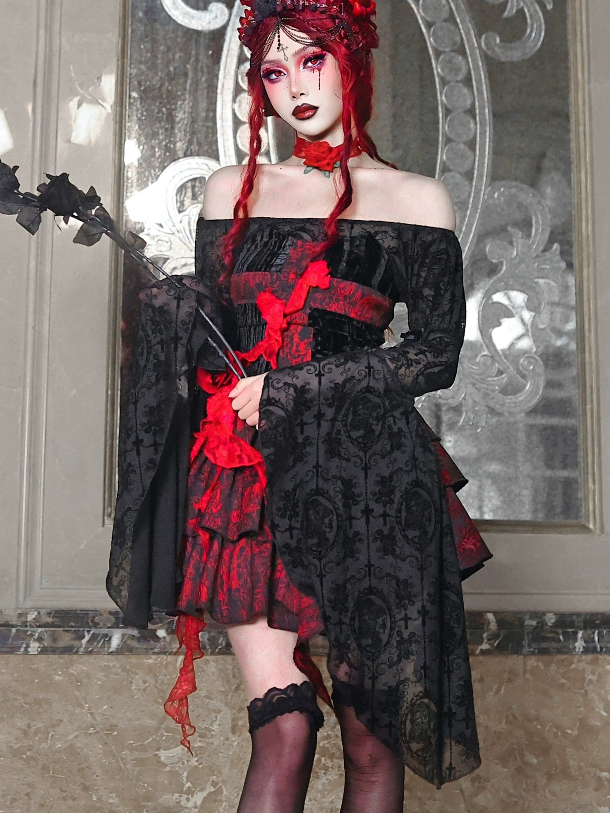 Underworld Skeleton Stretch Lace Top -Fashion accessories with ...