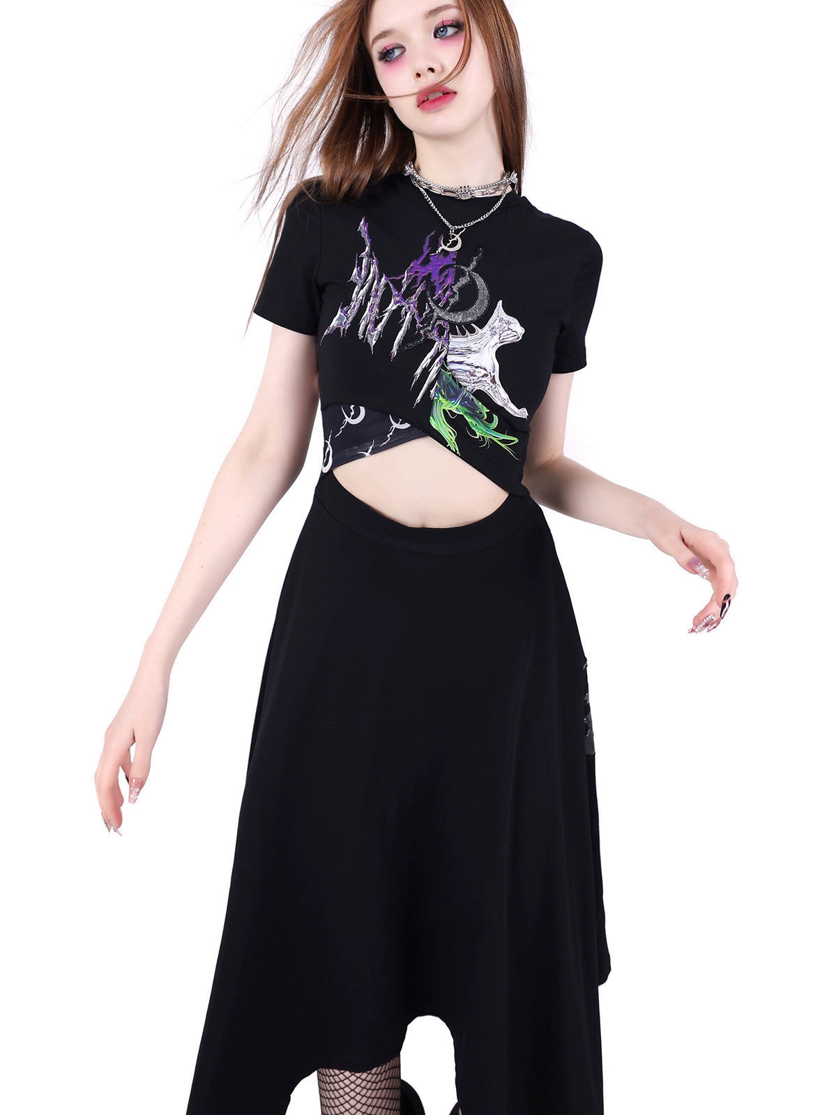 3D Splice Y2K Dress -Popular Y2K style dress popular in fashion ...